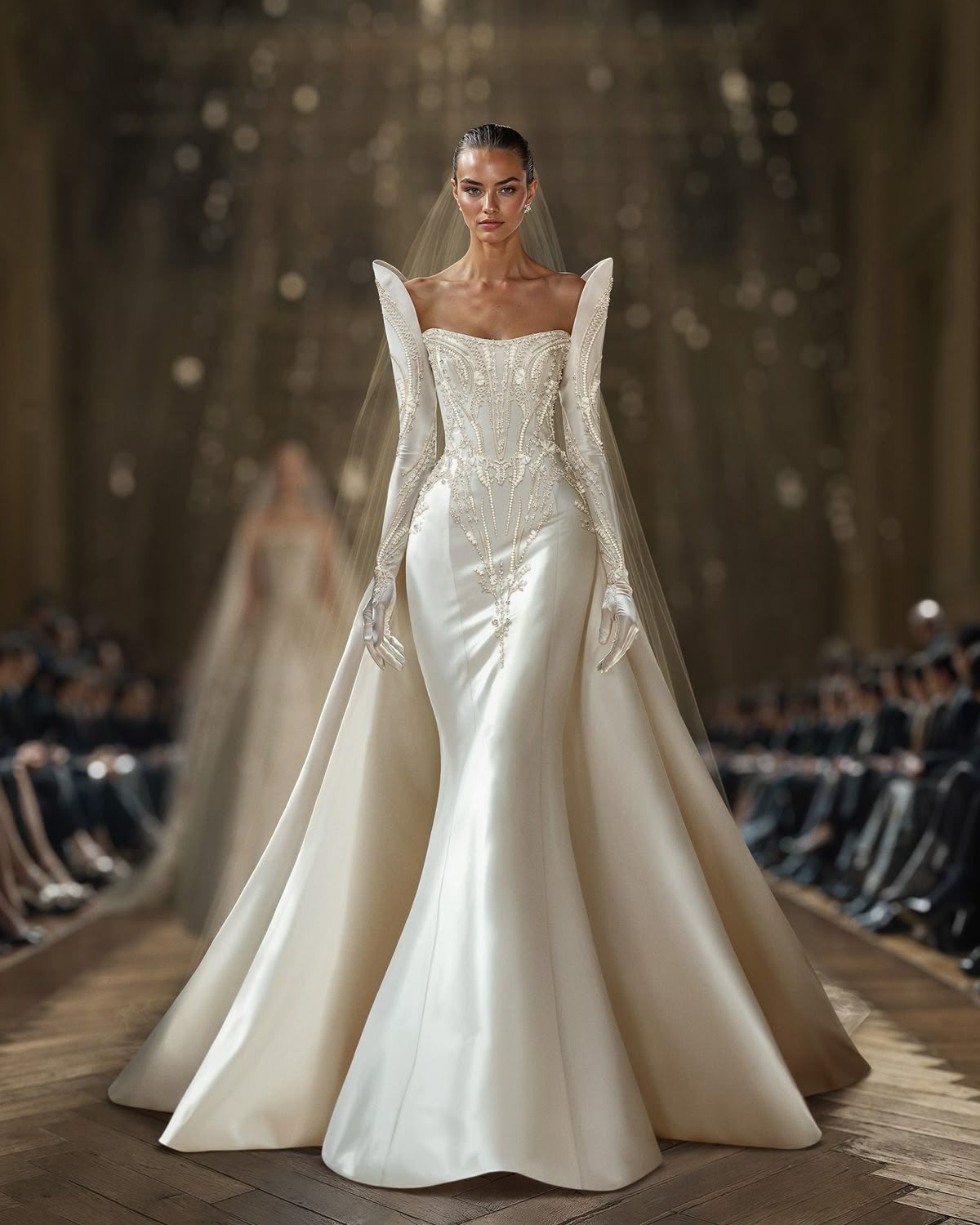 Cheap Custom Bridal Dress With Train